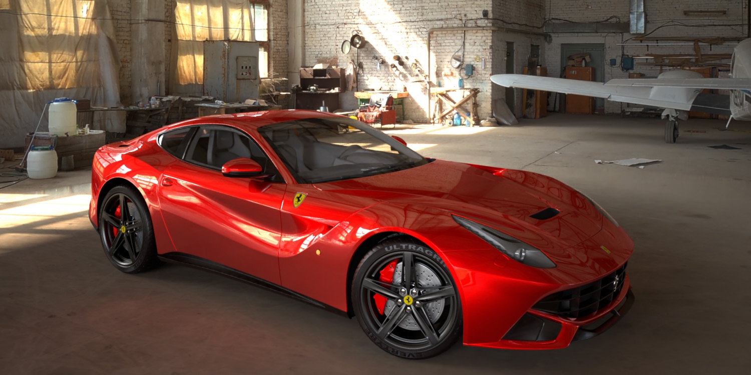 Ferrari Rendering with FluidRay - FluidRay
